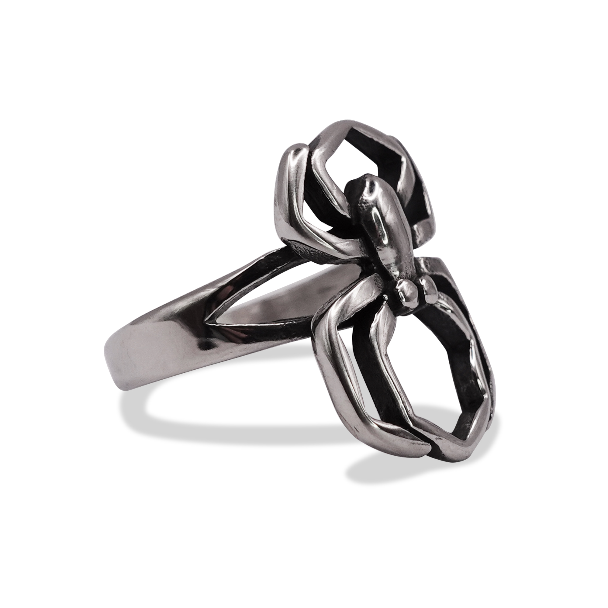 Polished Spider Signet Ring