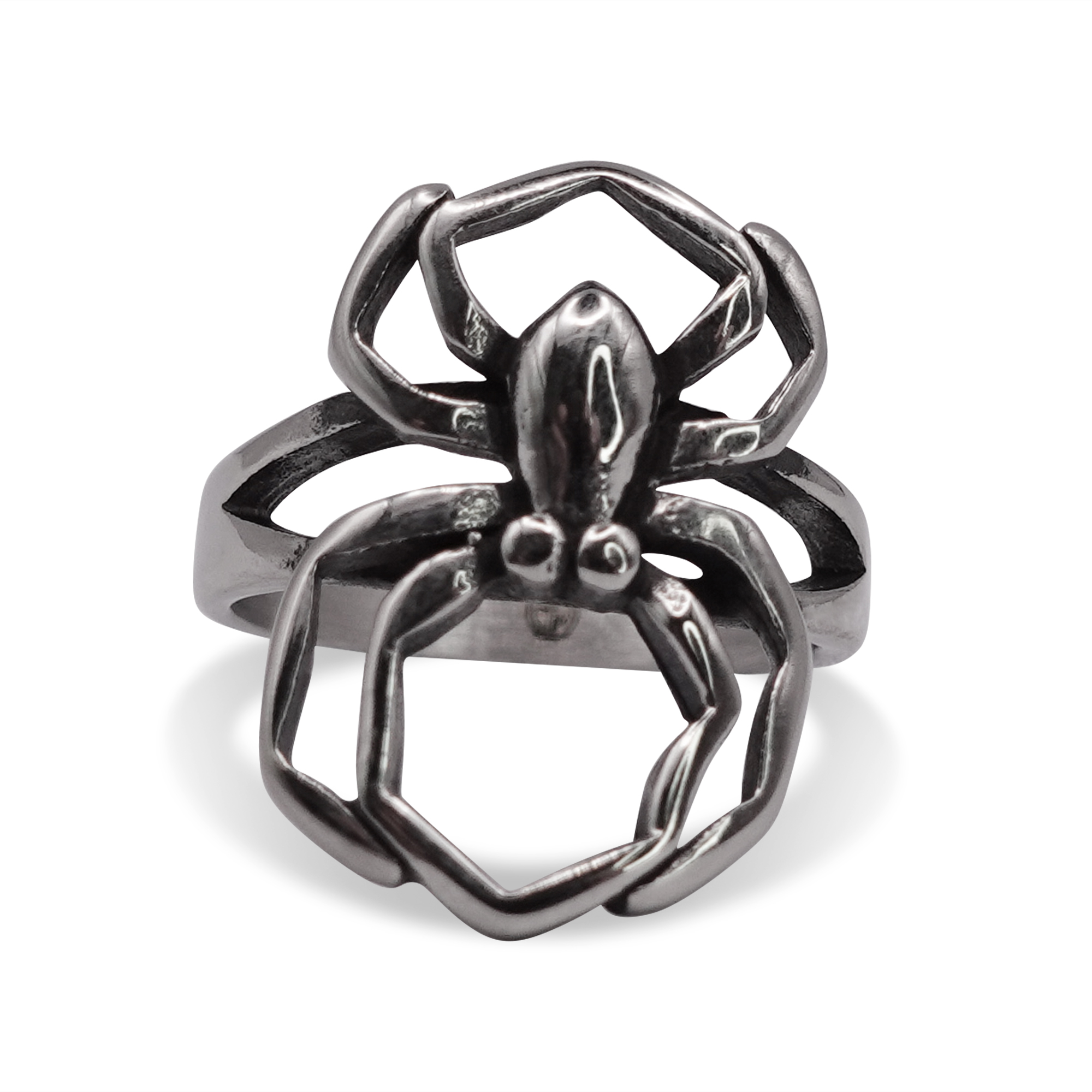 Polished Spider Signet Ring