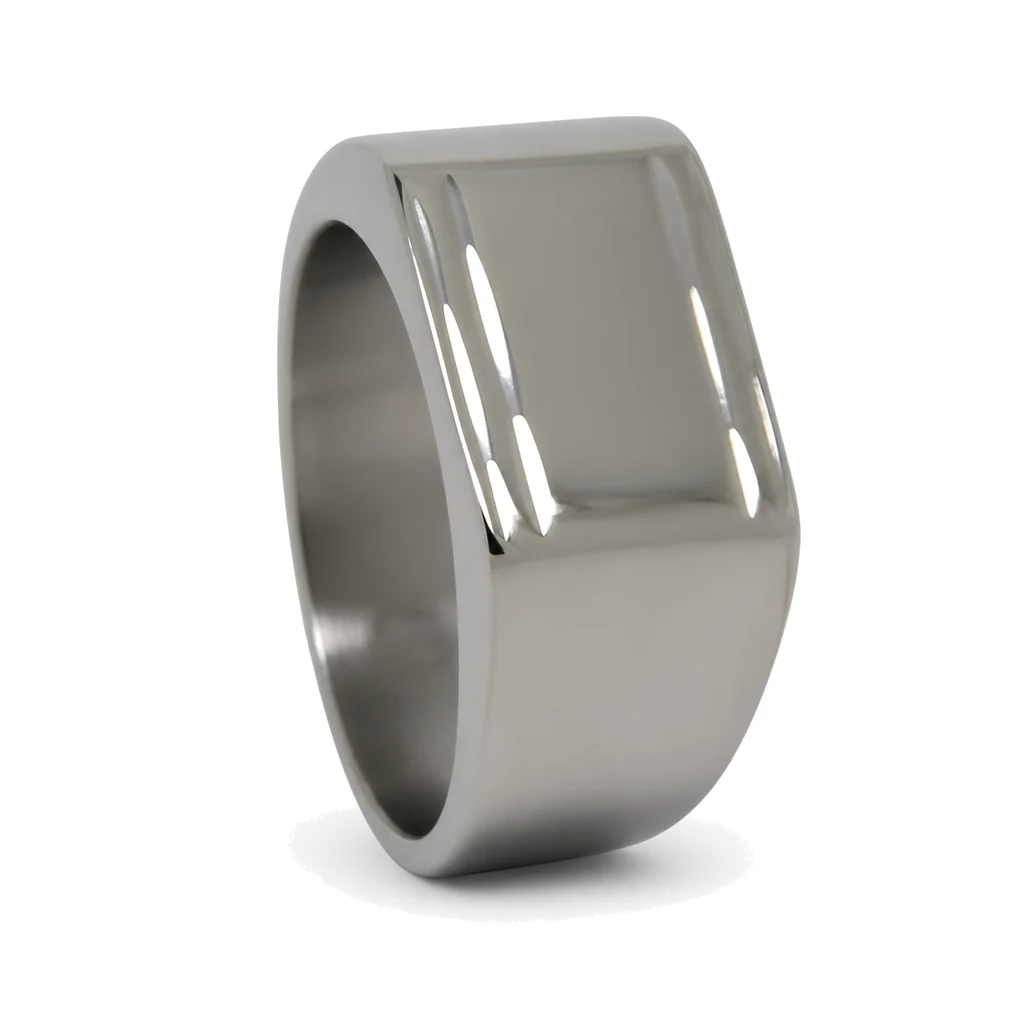 Titanium Signet Ring for Men | Lightweight Modern Style